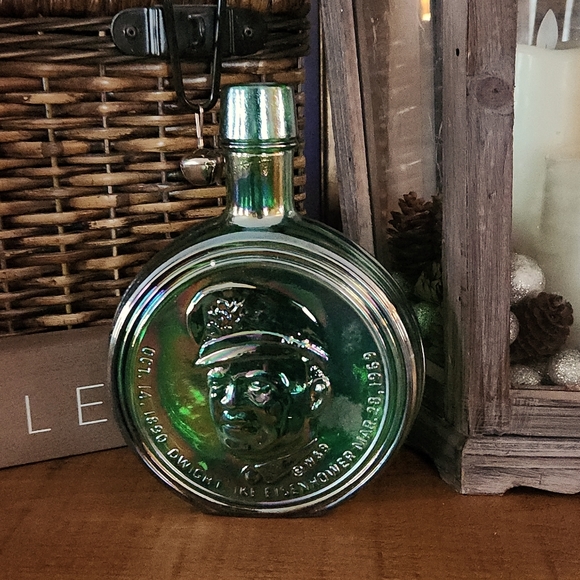 Wheaton Glass Company | Accents | Dwight David Eisenhower Green Glass ...